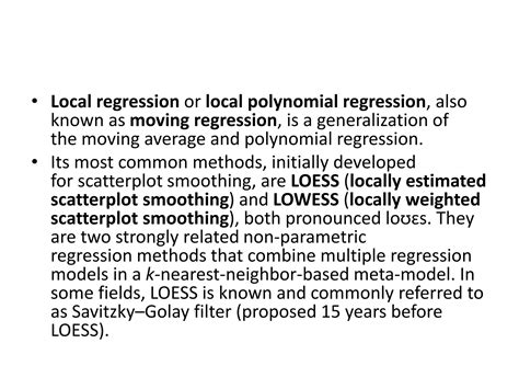 local regression or local polynomial regression also known as moving
