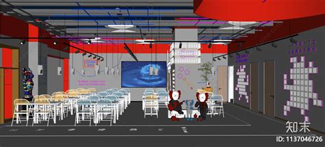 工业朋克风烧烤店su模型下载【id 1137046726】 知末su模型网