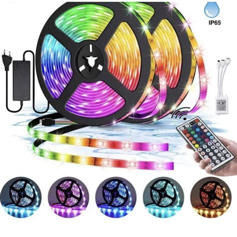 Jual PAKET LAMPU LED STRIP 5050 RGB 10M IP44 RGB REMOTE LAMPU HIAS