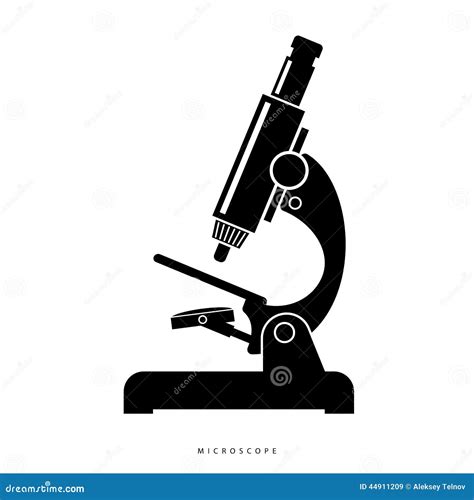 Simple Microscope Clipart Black And White