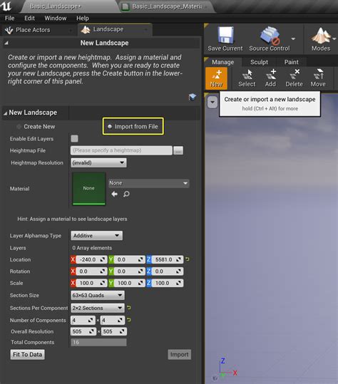 Creating And Using Custom Heightmaps And Layers Unreal Engine 427