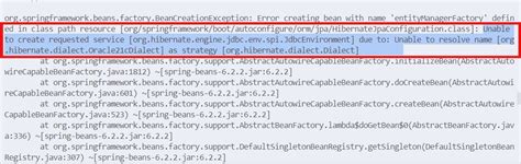 [spring Boot]unable To Resolve Name [org Hibernate Dialect Oracle21cdialect