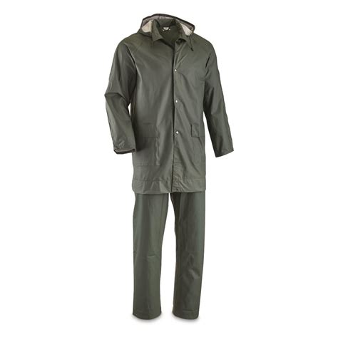 Belgian Military Surplus Wet Weather Jacket And Pants Set New 715857