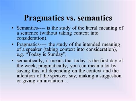 Pragmatic Meaning