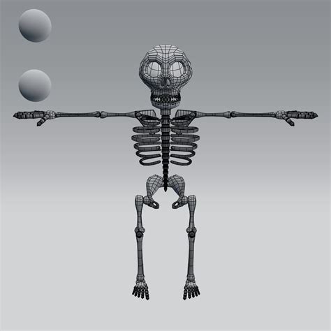 만화 해골 3d 모델 14 Unknown Obj Fbx Dae Blend 3ds Free3d