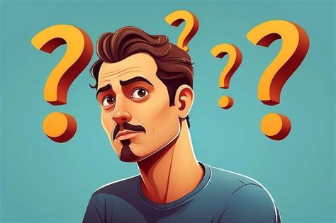 Premium Photo Man Is Thinking Question Mark Vector Illustration In