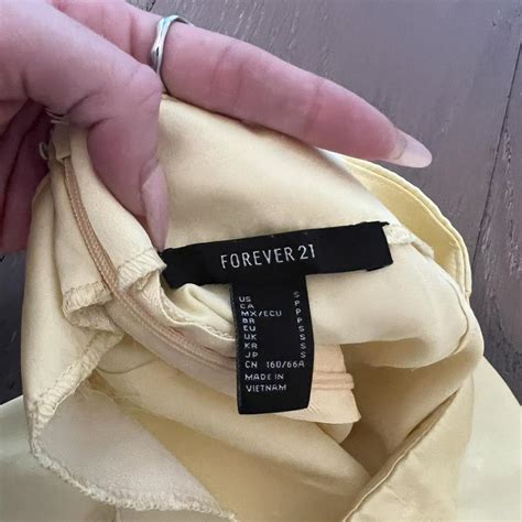 Forever 21 Yellow Mini Skirt Skirt Mini Yellow Depop