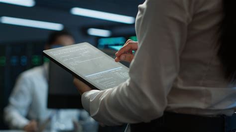 Engineer Working In Data Center Used For Managing Infrastructure Rigs