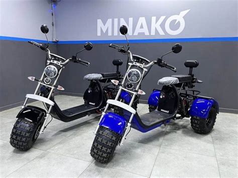 Электрический скутер Minako Rex трёхколёсный купить в Минске и Беларуси