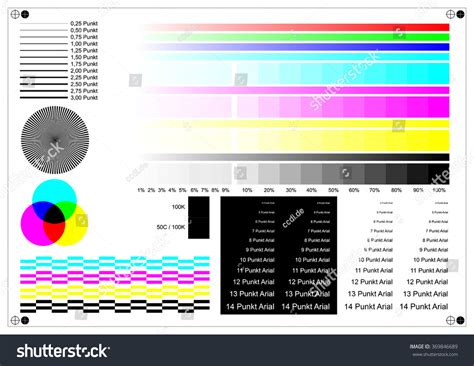 Printer Test Chart Siemens Star Color เวกเตอร์สต็อก ปลอดค่าลิขสิทธิ์ 369846689 Shutterstock