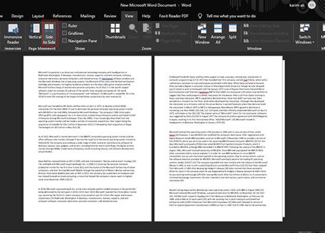 Microsoft Word Pages Side By Side Oillasopa