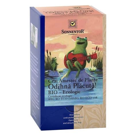 Ceai Bio Odihna Placuta 18 Plicuri Sonnentor Dr Max Farmacie