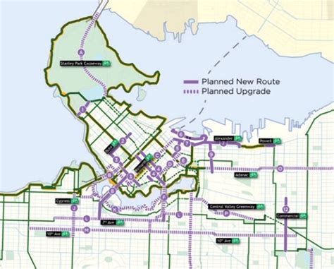Vancouver Bike Map Color 2018