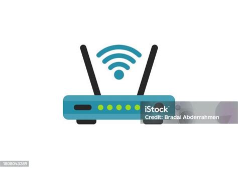 Wifi 신호 평면 벡터 아이콘 앱 및 웹 사이트를위한 Wifi 라우터 아이콘 벡터 일러스트 레이 션이있는 모뎀 Wap에 대한