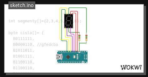 7segment Wokwi ESP32 STM32 Arduino Simulator