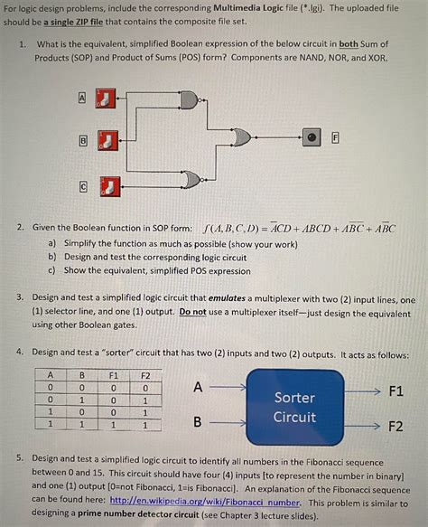 For Logic Design Problems Include The Corresponding Chegg Com