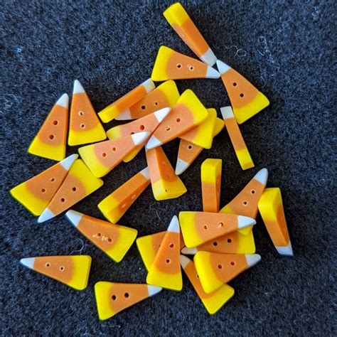 Candy Corn Buttons Perfect For Halloween Crafts