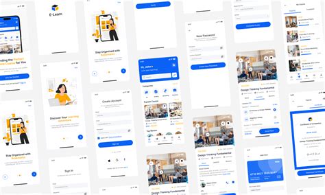 E Learning App UI Kit Screens Figma Insight Lancer