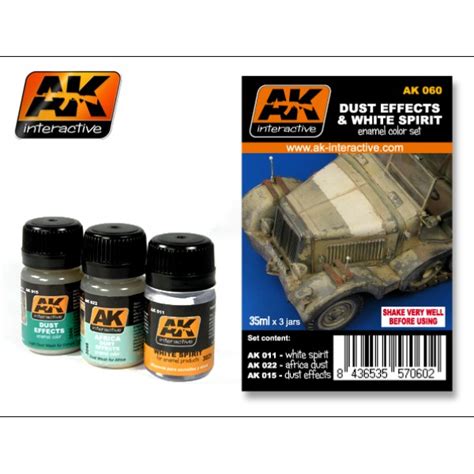 AK Interactive Weathering Set Dust Effects White Spirit