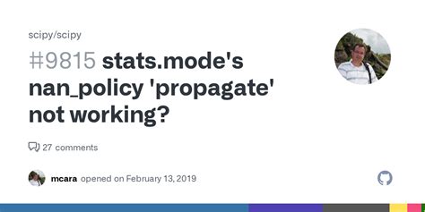 Stats Mode S Nan Policy Propagate Not Working Issue 9815 Scipy