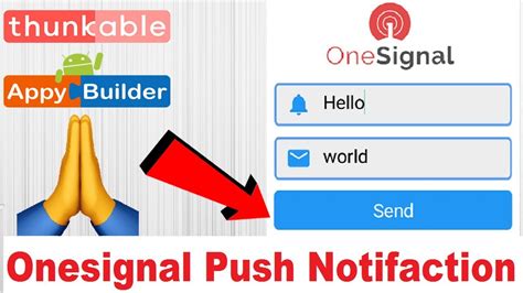Onesignal Push Notification Send Using Api Aia File Thunkable