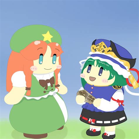 映姫様とお話する美鈴 Chai さんのイラスト ニコニコ静画 イラスト