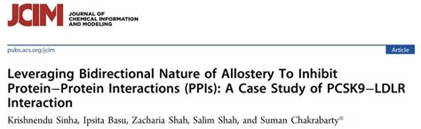 Suman Chakrabarty On Linkedin Compchem Allostery Drugdiscovery