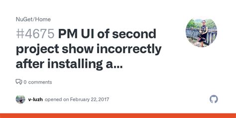pm ui of second project show incorrectly after installing a package