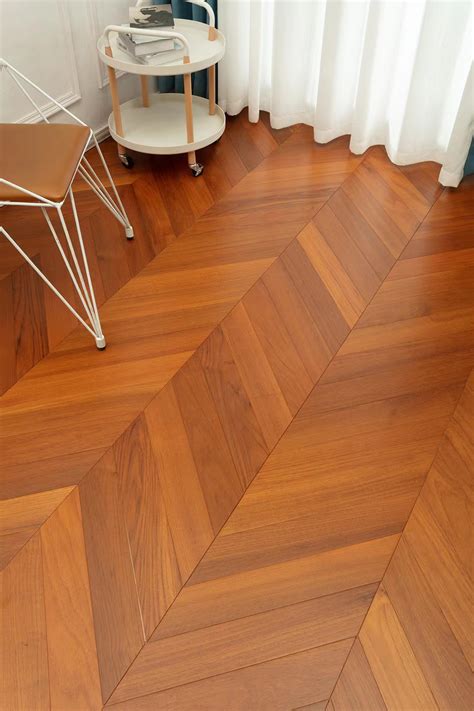 Teak Chevron Engineered Flooring Remettefloor China Design