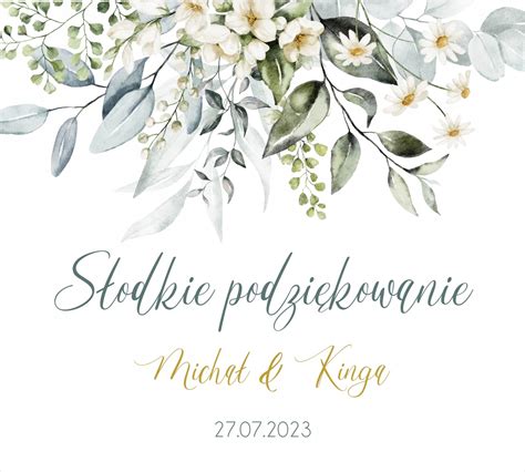 Naklejki podziękowanie na ciasto wesele ślub A14 13372290978 Allegro pl