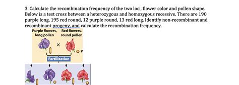 Solved 3 Calculate The Recombination Frequency Of The Two