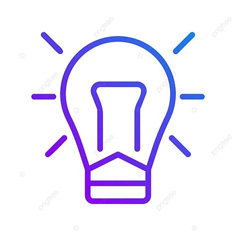 Linear Vector Icon Of A Pixelperfect Gradient Lightbulb Vector Contour