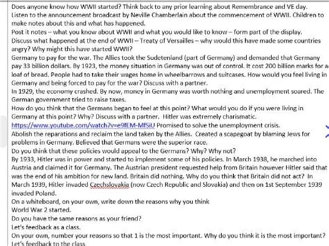 World Wars Cross Curricular Planning Teaching Resources