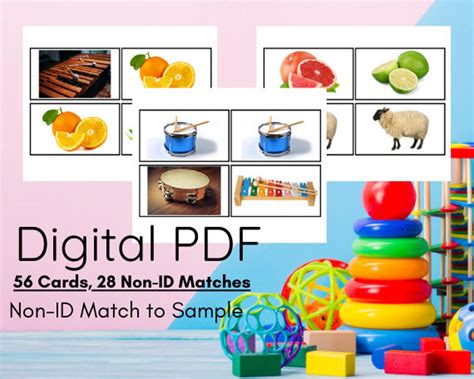 Digital Aba Therapy Material Cards For Match To Sample Non Identical Milestones Vb Mapp 56