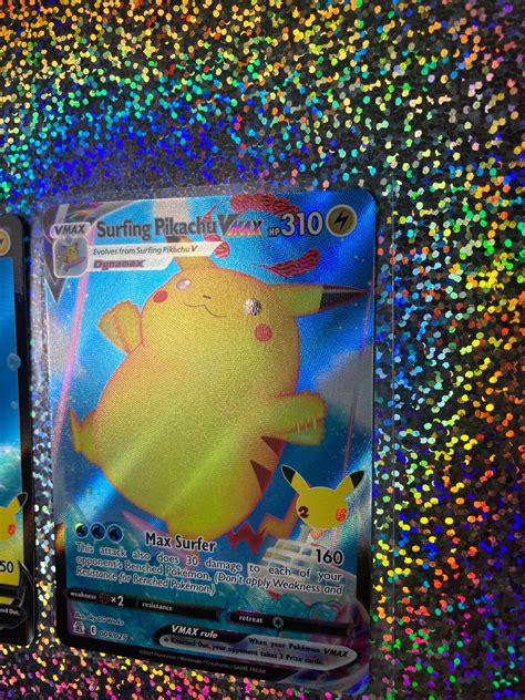Mavin Pokemon TCG Celebrations Surfing Pikachu Full Art VMAX V