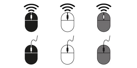 Premium Vector Computer Mouse Icon Set Isolated On White Background Vector Illustration Eps