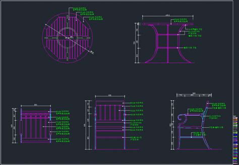 테이블의자 상세도 Library Magnicad Cad Block Free Download