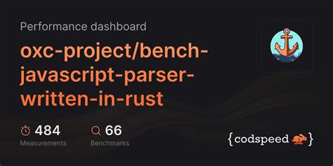 Oxc Projectbench Javascript Parser Written In Rust Codspeed