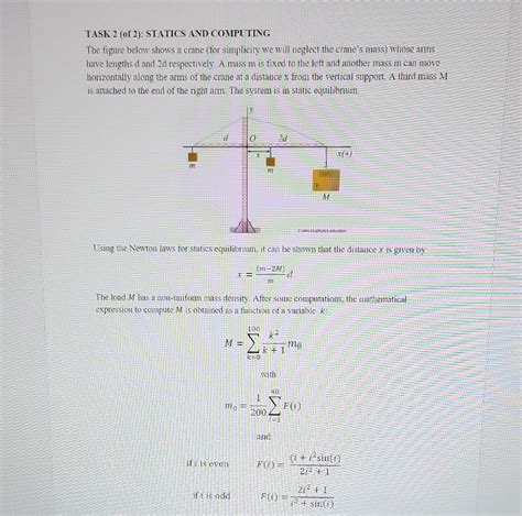 Solved Task 2 Of 2 Statics And Computing The Figure Below