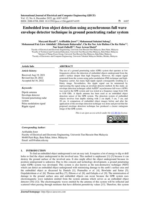 Pdf Embedded Iron Object Detection Using Asynchronous Full Wave
