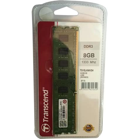 Transcend 8gb Ddr3 1333 Udimm 2rx8 512mx8 Cl9 15v Ts1glk64v3h Ayoub