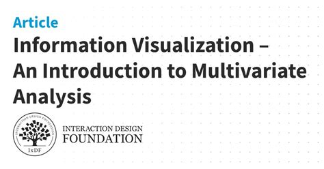 Information Visualization An Introduction To Multivariate Analysis Ixdf
