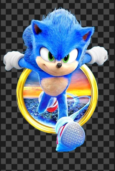 Sonic The Hedgehog Is Flying Through The Air