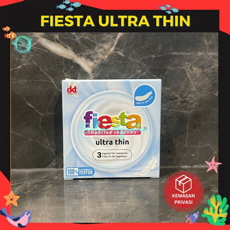 Jual Kondom Fiesta Isi 3 Pcs Ultra Thin Delay Max Dotted