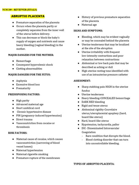 Maternal Reviewer Finals Pdf