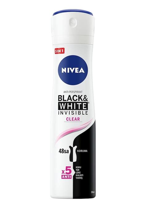 Nivea Black White Invisible Clear Kadın Sprey Deodorant 150 ML