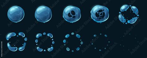 Soap Bubble Animation Cartoon Bubble Blowing And Popping Foam And