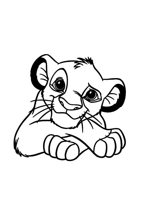 Rei Leão bonitinho para colorir Imprimir Desenhos