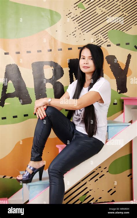 Asian Woman With Long Hairs Stock Photo Alamy