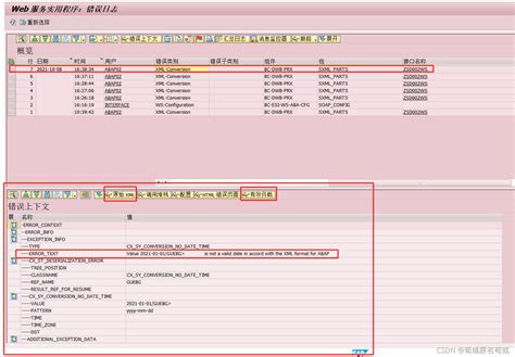 调用SAP webservice 出错的log查询 TCODE SRT UTIL SRT LOG sap查看webservice